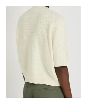 ANINE BING Short-sleeved Cardigan - Ivory