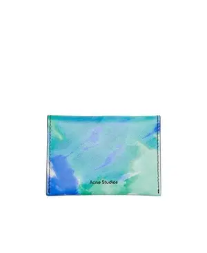 Acne Studios Abstract-print Bi-fold Wallet - Blue
