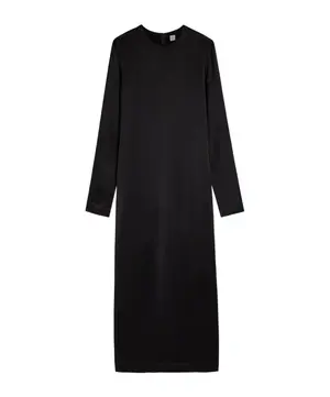 TOTEME Satin Midi Dress - Black