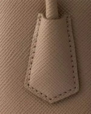 Prada Double Saffiano Leather Mini Bag - Cameo