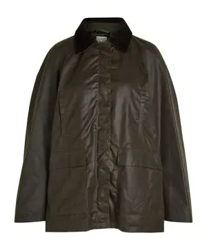 TOTEME Corduroy-trimmed Waxed Cotton Jacket - Black