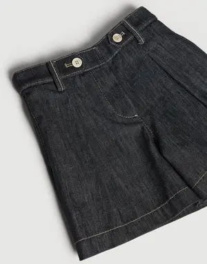 Brunello Cucinelli Button Denim Sailor Shorts