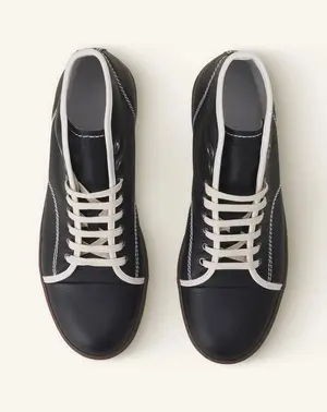 LANVIN Leather Lace-up Sneakers