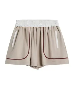 Brunello Cucinelli Elasticated-waistband Shorts - Light Beige
