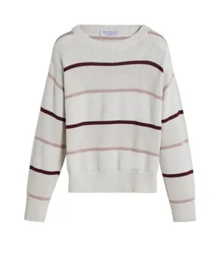 Brunello Cucinelli Striped Cotton Sweater
