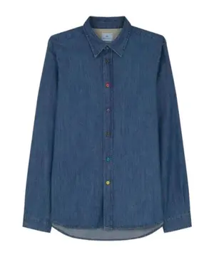 Paul Smith Button-down Long-sleeved Denim Shirt