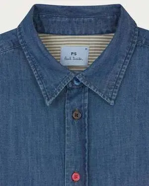 Paul Smith Button-down Long-sleeved Denim Shirt