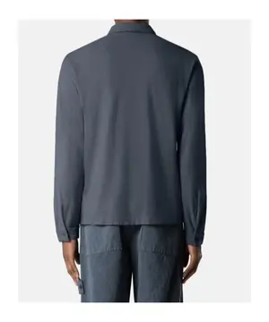 Stone Island Logo-patch Long-sleeve Polo Shirt