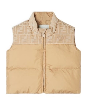 Fendi Sleeveless Baby Gilet - Beige