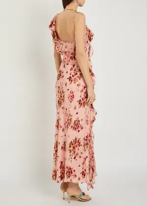 Rixo Floral-print Woven Maxi Dress - Pink