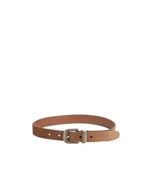 Brunello Cucinelli Suede Belt With Embellished Buckle - Brown