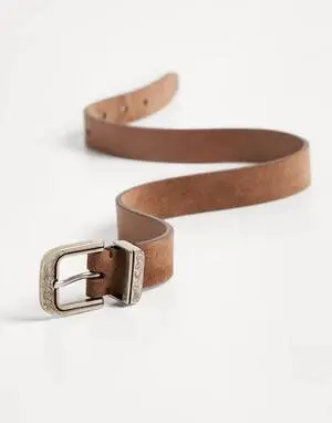 Brunello Cucinelli Suede Belt With Embellished Buckle