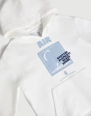 Brunello Cucinelli Graphic Hooded Sweatshirt