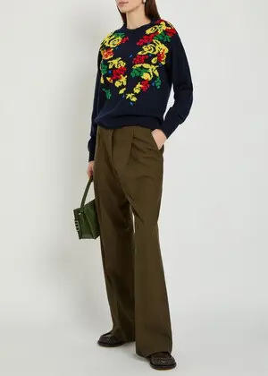 J.W.ANDERSON Floral Wool Jumper
