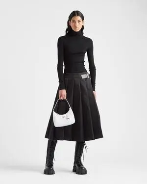 Prada Superfine Wool Ribbed Turtleneck Sweater - Black