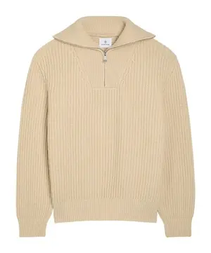 ANINE BING Ribbed Knitwear With Zip-up Collar