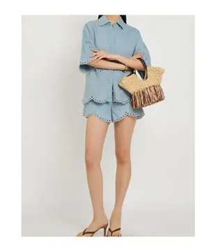 Zimmermann Daylight Embroidered Denim Shirt