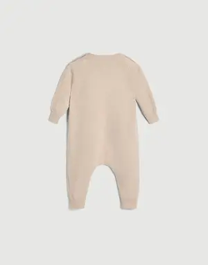Brunello Cucinelli Cashmere Teddy Appliqué Romper