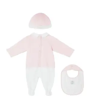 Fendi Babygrow Set With Bib And Hat