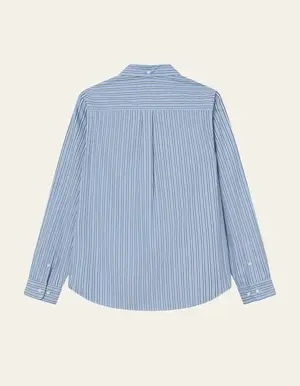 LES DEUX Kent Stripe Poplin Shirt