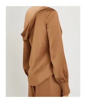 Simkhai Alice Draped Satin Top