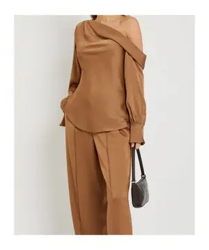 Simkhai Alice Draped Satin Top