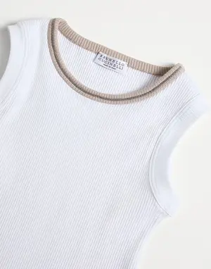 Brunello Cucinelli Ribbed Jersey Tank Top