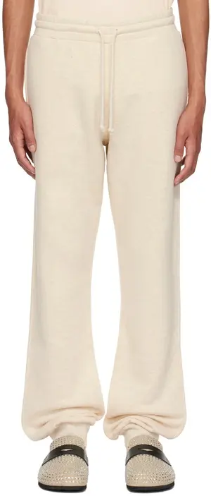 J.W.ANDERSON Slogan-embroidered Cotton Track Pants - Nude