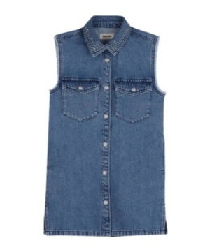 Zadig&Voltaire Sleeveless Button-fastening Studded Dress - Blue