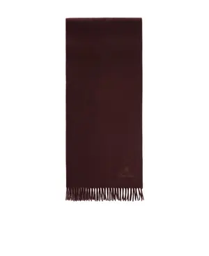Loro Piana Piccola Unita Logo Cashmere Scarf - Black