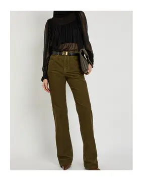 Saint Laurent Ruffled Sheer Silk Blouse