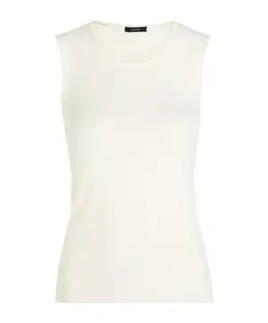 JOSEPH Stretch-silk Knit Tank - White