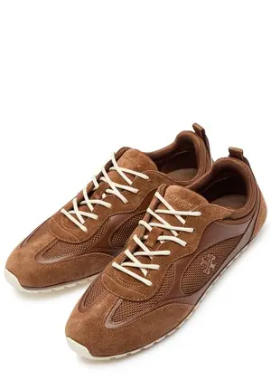 Tory Burch Field Panelled Suede Sneakers
