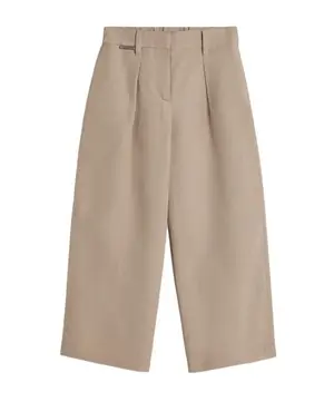 Brunello Cucinelli Pleated Wide-leg Trousers - Light Yellow