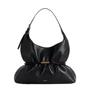 Balmain Sphynx Medium Bag In Smooth Leather - Black