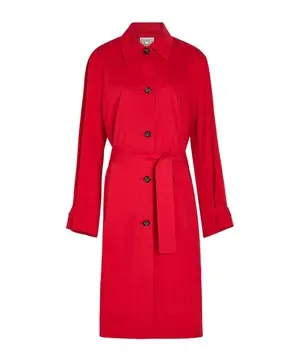 TOTEME Belted Cotton Trench Coat - Red