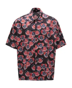 Moncler Heart Printed Short-sleeved Shirt - Black