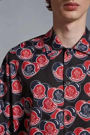 Moncler Heart Printed Short-sleeved Shirt