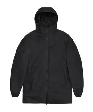 Rains Zip-up Hooded Casual Jacket - Black