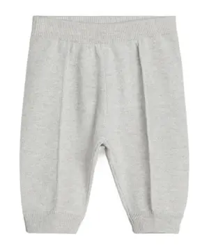 Brunello Cucinelli Bernie Baby Cashmere Ribbed Trousers - Light Gray