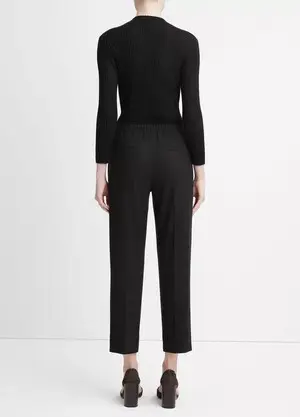 Vince Flannel Mid-rise Easy Pull-on Pants