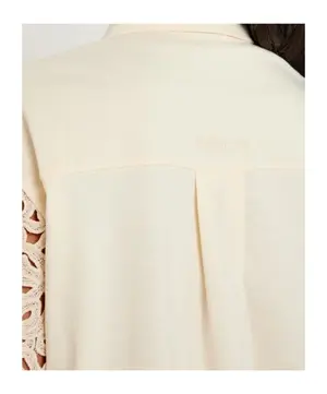 Moncler Embroidered Cotton Mini Shirt Dress