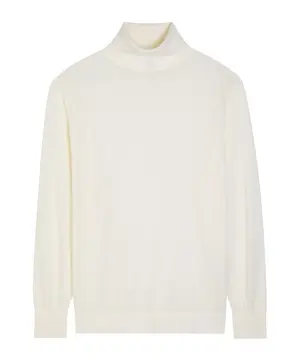 TOTEME Turtle-neck Fine-knit Wool Jumper - White