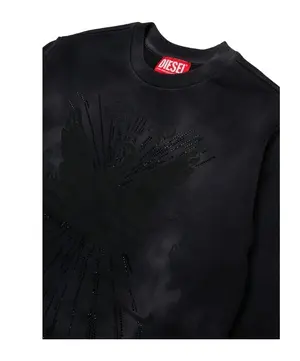 DIESEL® Graphic Print Rhinestone Embellished Sweatshirt