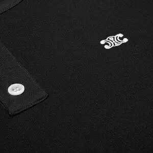 Celine Long Sleeved T-shirt In Ribbed Cotton Jersey