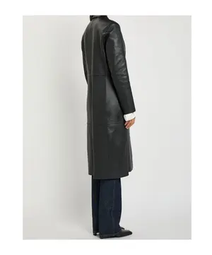 TOTEME Button-down Leather Trench Coat