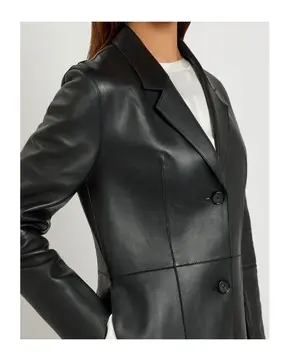 TOTEME Button-down Leather Trench Coat