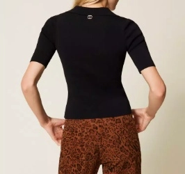 TWINSET Button Embellished Polo Shirt