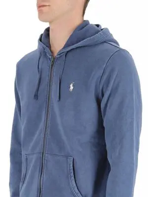Polo Ralph Lauren Embroidered Pony Zip-up Hoodie - Blue