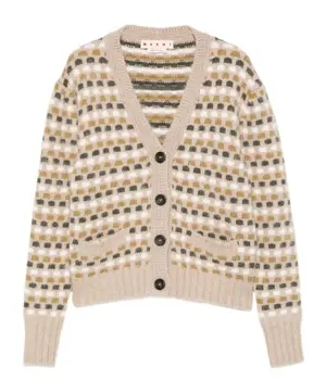 Marni Geometric Pattern V-neck Cardigan